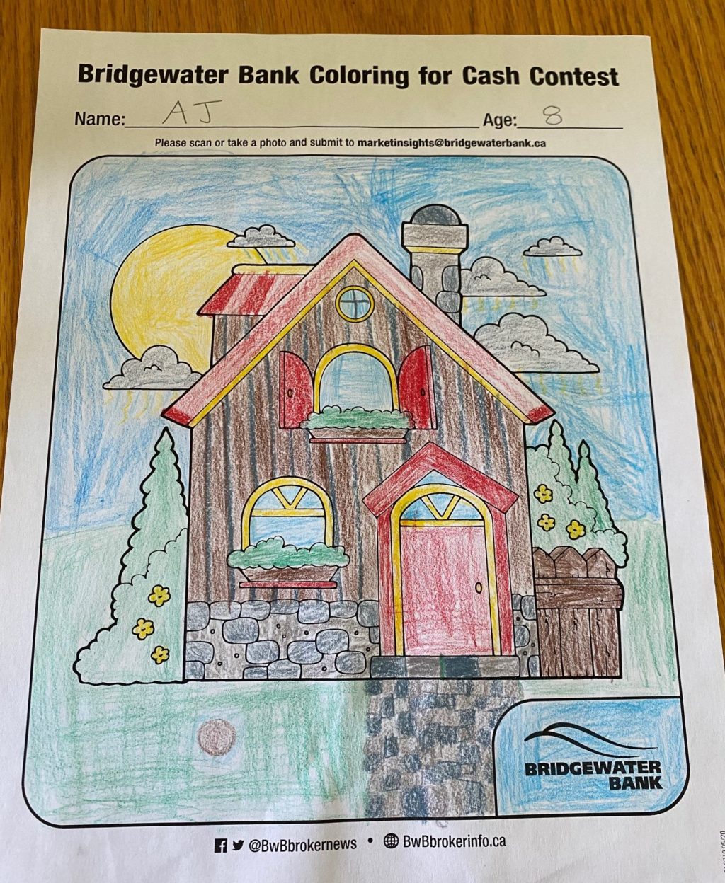 Bridgewater Bank Colouring for Cash Contest - Bridgewater Bank Brokers