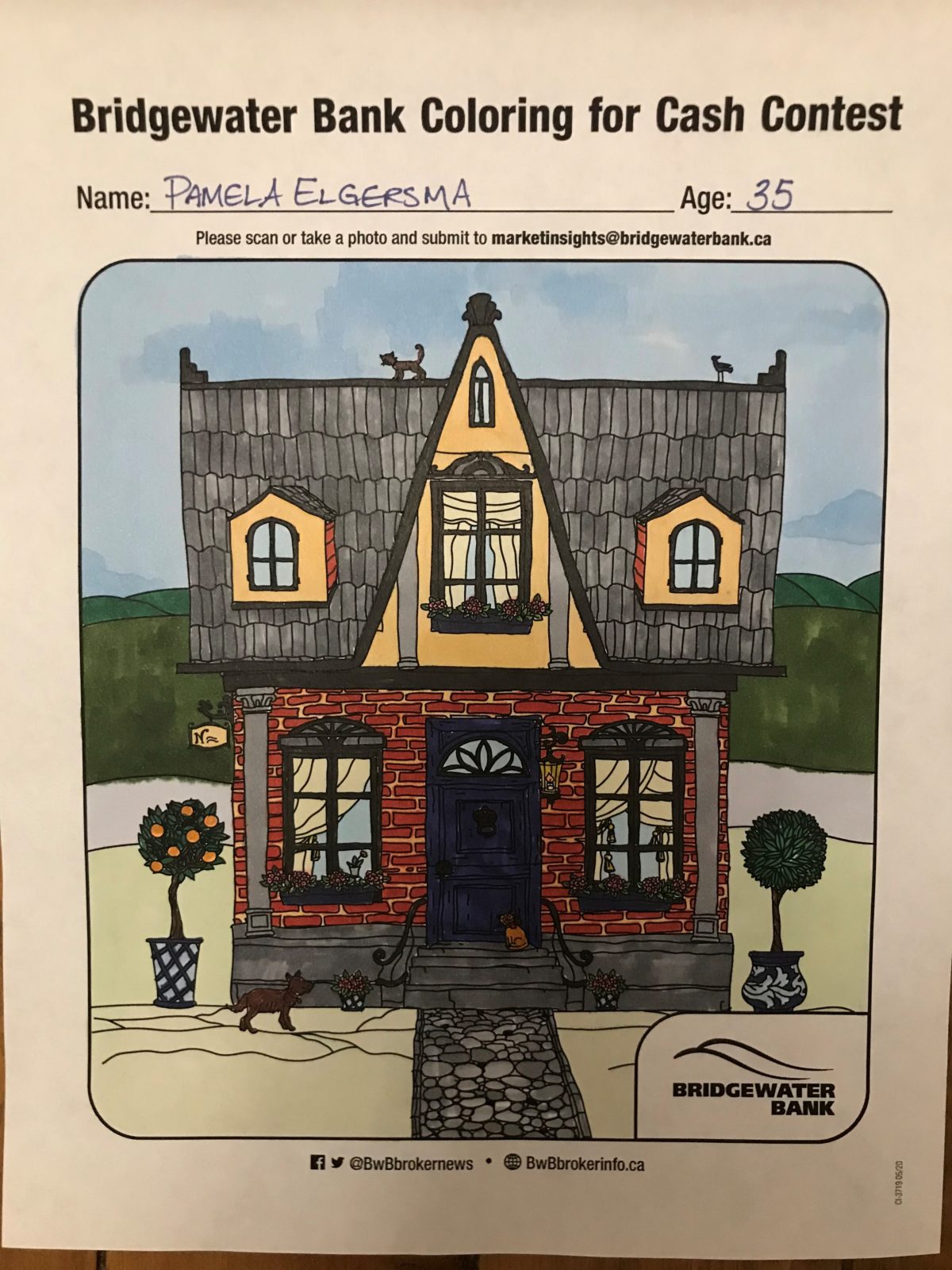 Bridgewater Bank Colouring for Cash Contest - Bridgewater Bank Brokers